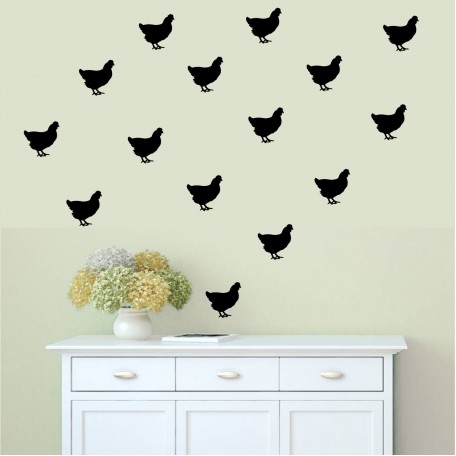 30 Decorative Vinyl Chicken Decal Stickers, Kitchen, laundry room ...